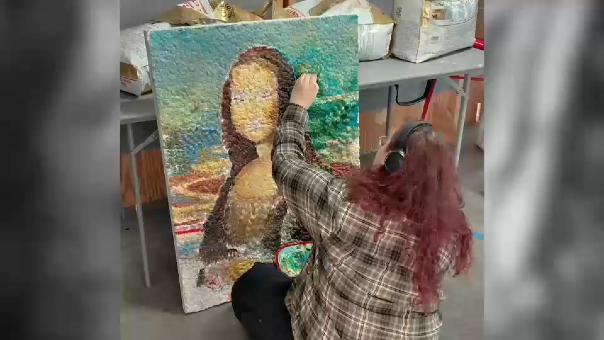 Sisters give famous masterpieces a makeover with dog kibble in new art ...