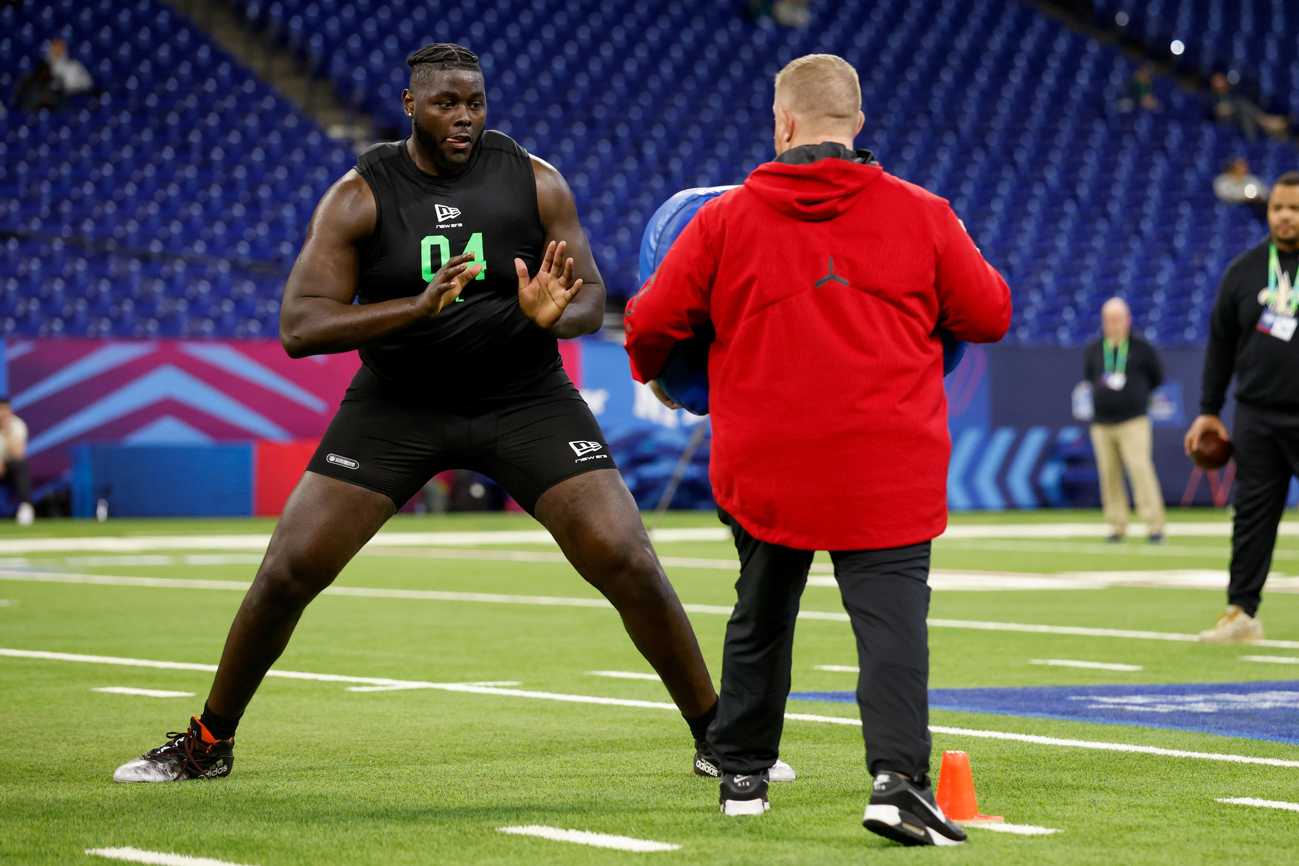 Markel Bell saw first-string OTA practice reps in Lane Johnson's absence
