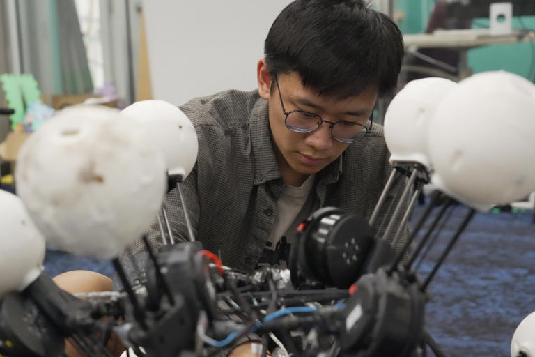 Introducing Argus, a robot with 20 legs and eyes built to move and see ...