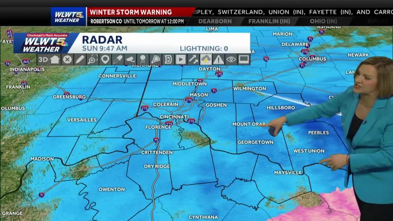 Cincinnati hit by major winter storm with heavy snow and sleet