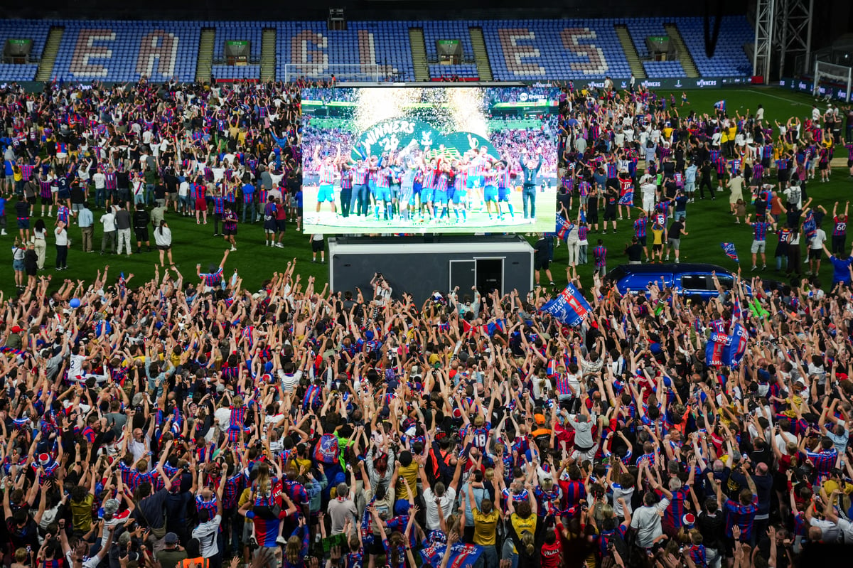 In pictures: Crystal Palace fans celebrate Conference League triumph