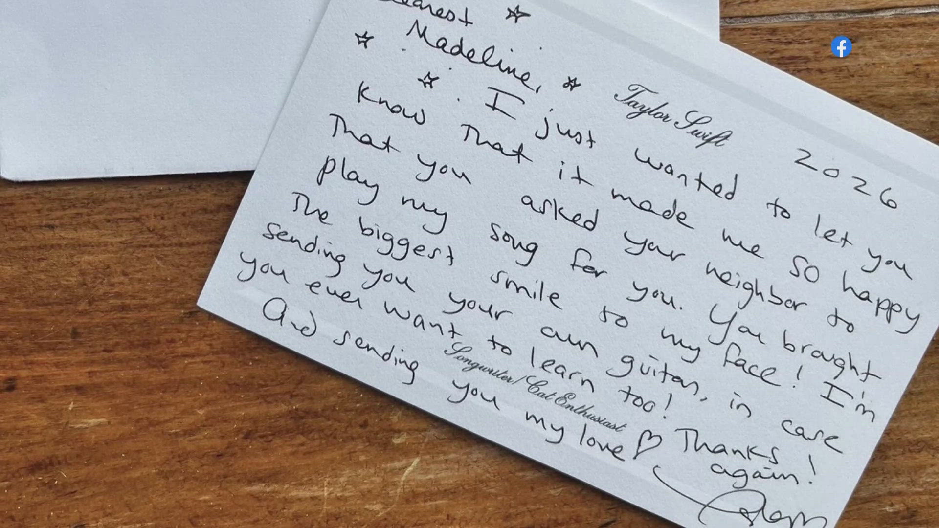 Taylor Swift sends letter to Lakewood girl whose paper airplane song ...