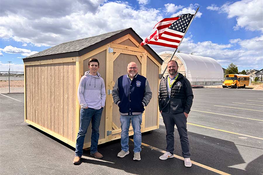 High school students build, donate sheds to local veterans during ...