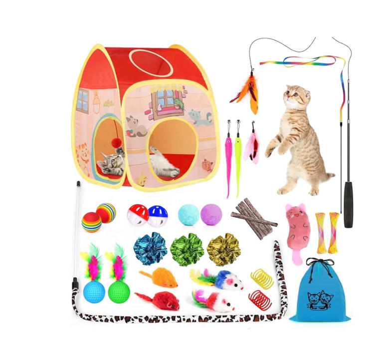 Walmart's Ultimate Cat Toy Bundle Is Under $12 & Comes With 35 Toys ...
