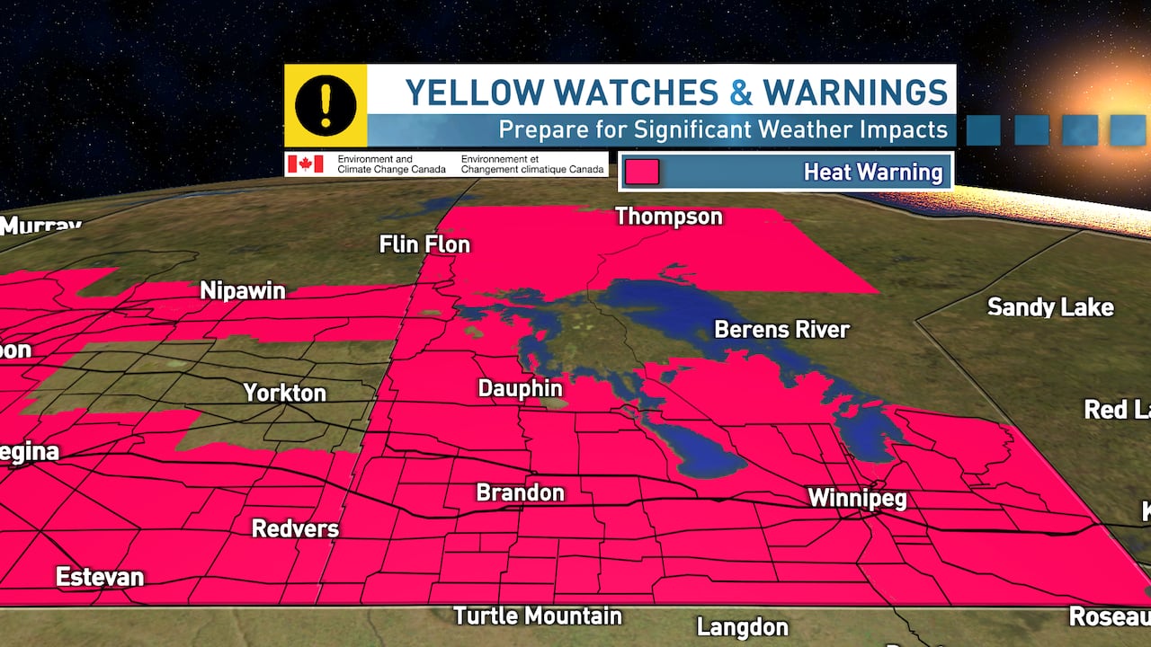 Heat wave across Prairies prompts warnings for most of Manitoba