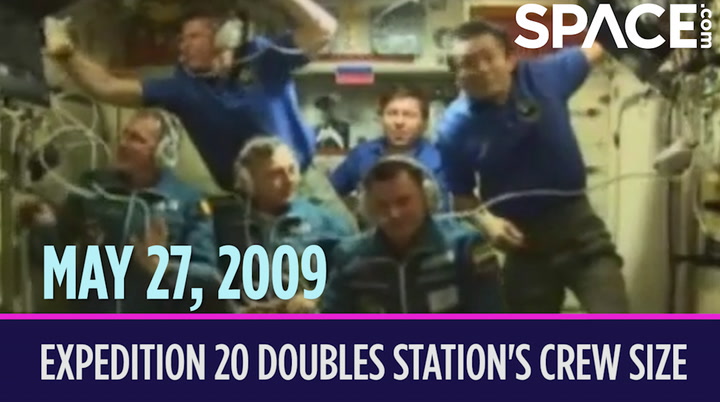 OTD in space – May 27: Expedition 20 doubles space station's crew size