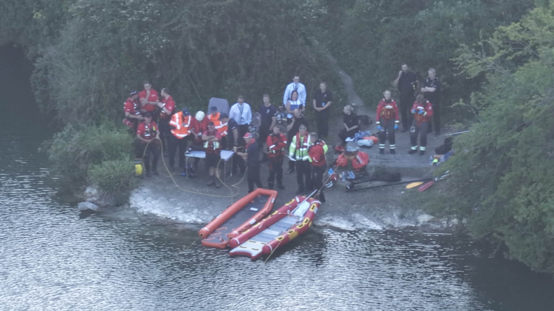 Fears for youth who vanished in Kent lake 'swimming with friends'