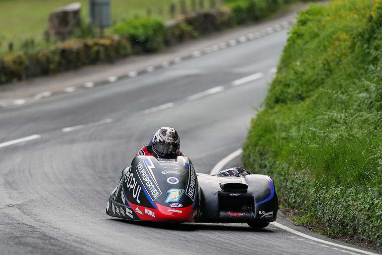 TT 2026: Sidecar competitors Ryan and Callum Crowe taken to Noble's ...