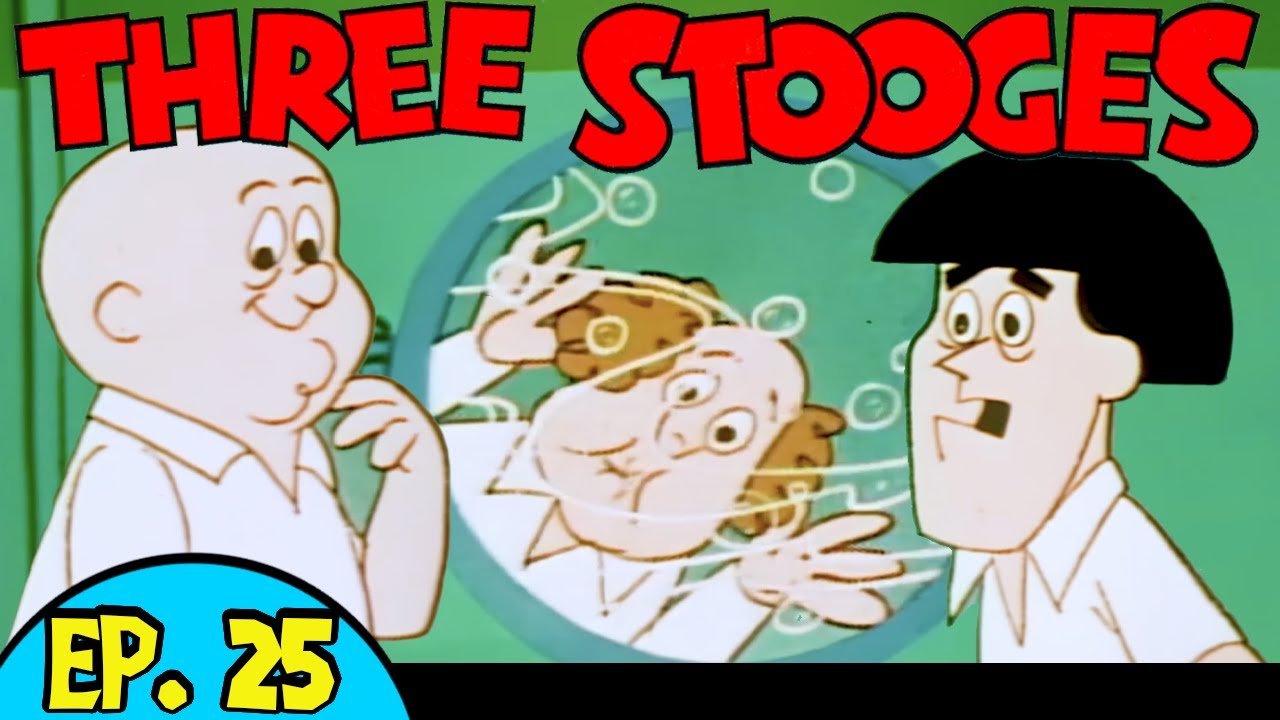 The Three Stooges cartoon - Ep. 25 Wash My Line