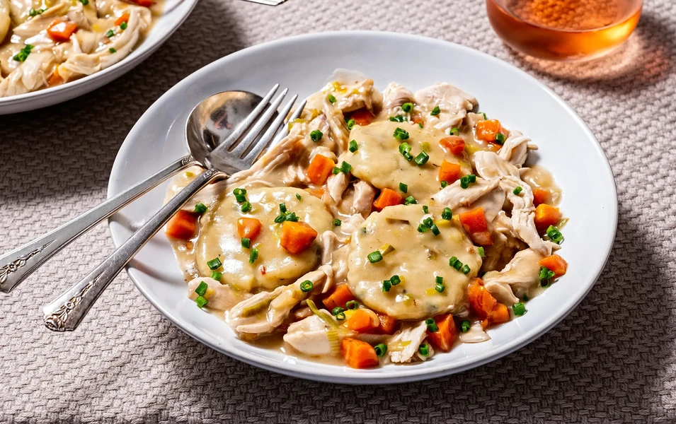 Chicken and dumplings through time and taste