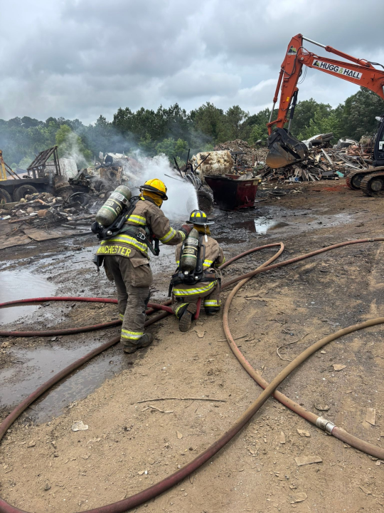 El Dorado agencies respond to afternoon fire at Wildcat Recycling