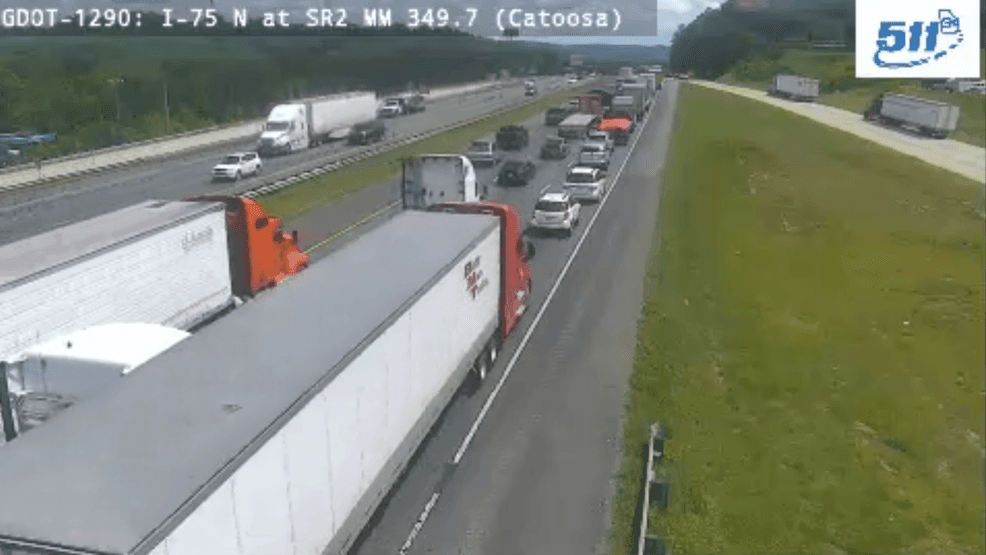 Crews re-opening I-75 south near mile marker 348 in Catoosa County ...