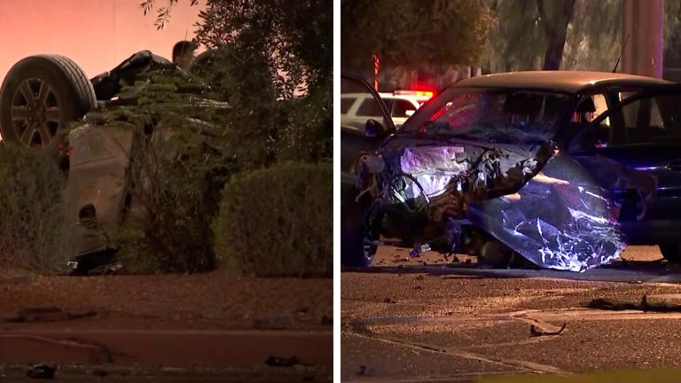 Speeding driver dies in fiery north Phoenix crash, police say