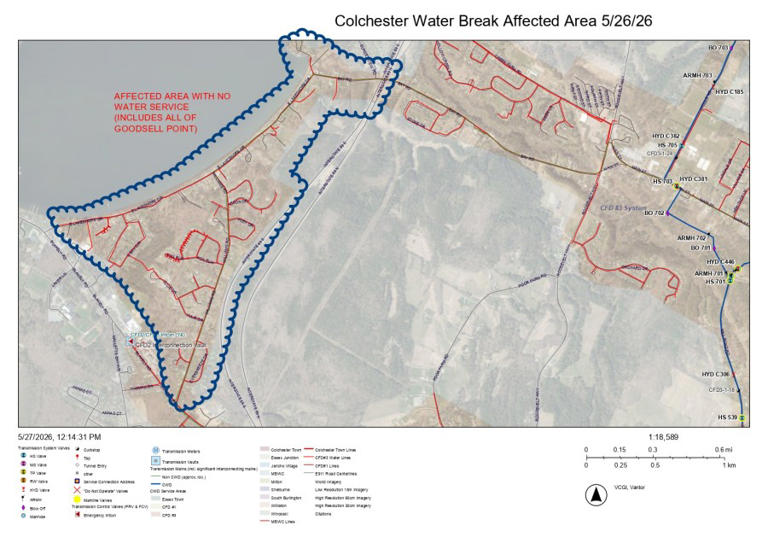 Neighborhood in Colchester under boil-water notice
