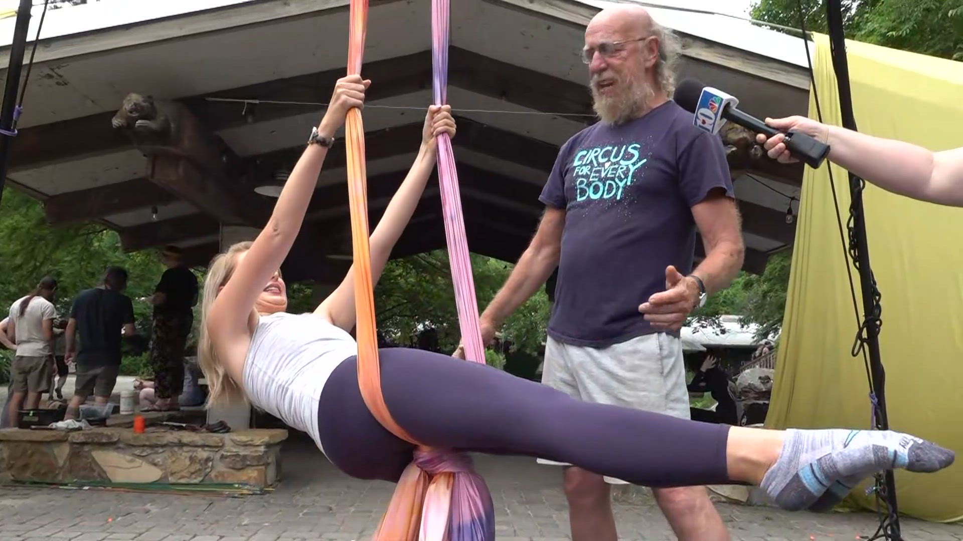 Katie Inman learns to do aerial acrobatics