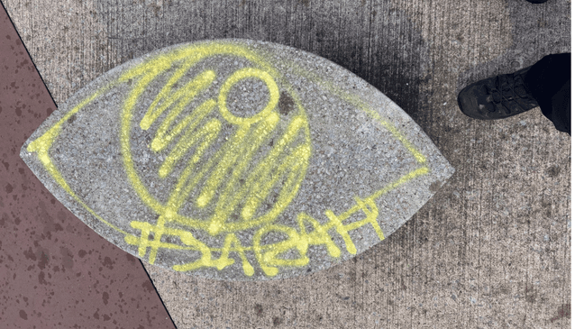 Photos: Suspect seen spray-painting Nashville pedestrian bridge, police car