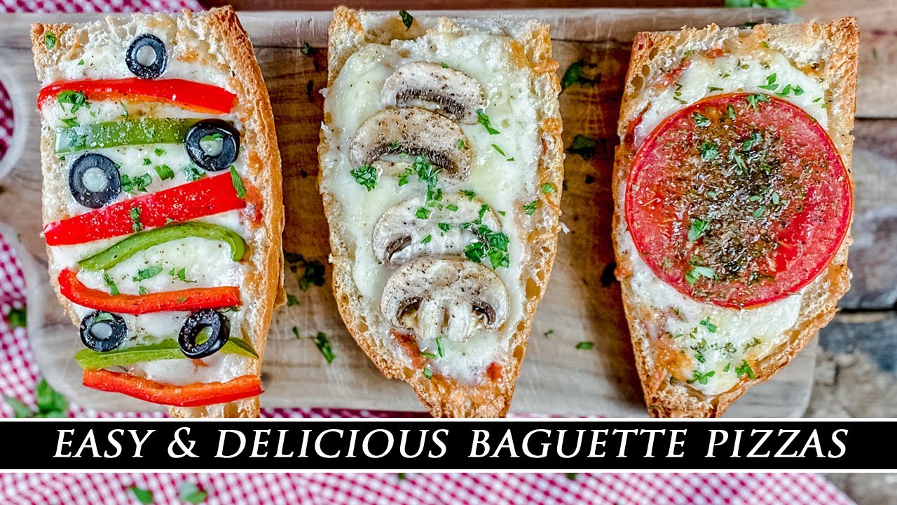 Easy baguette pizza recipe | Quick homemade pizza in under 30 minutes