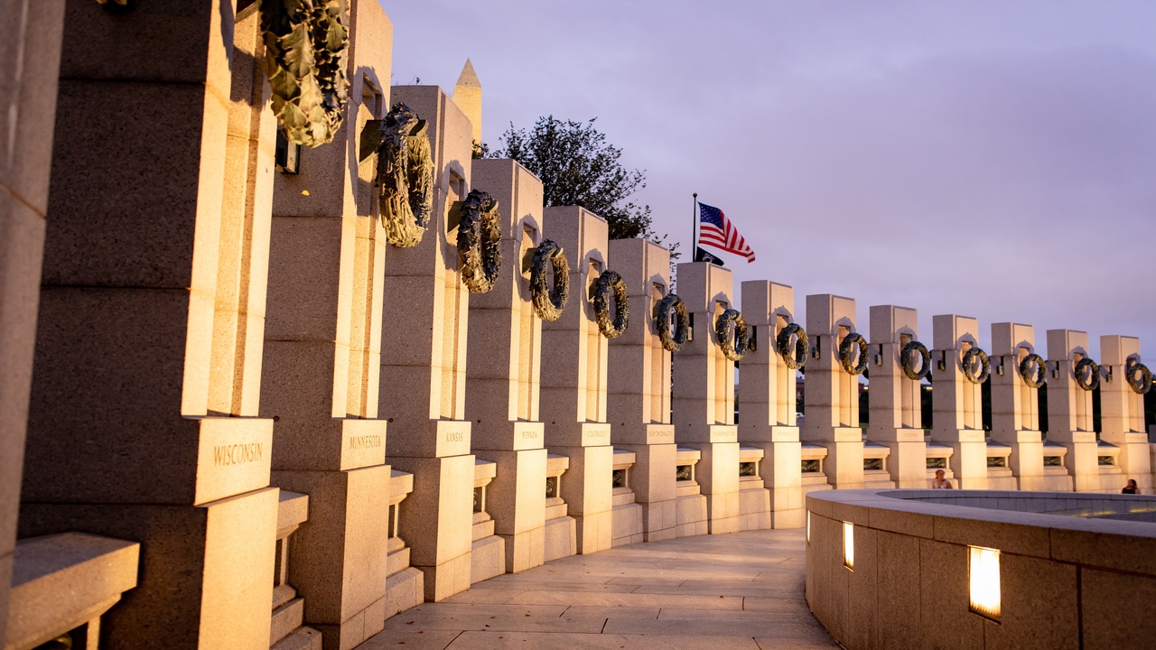 Each of the 4,048 gold stars on this DC wall stands for 100 American lives