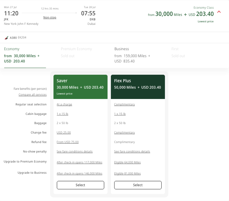 Emirates increased award prices, but some Skywards redemptions actually ...