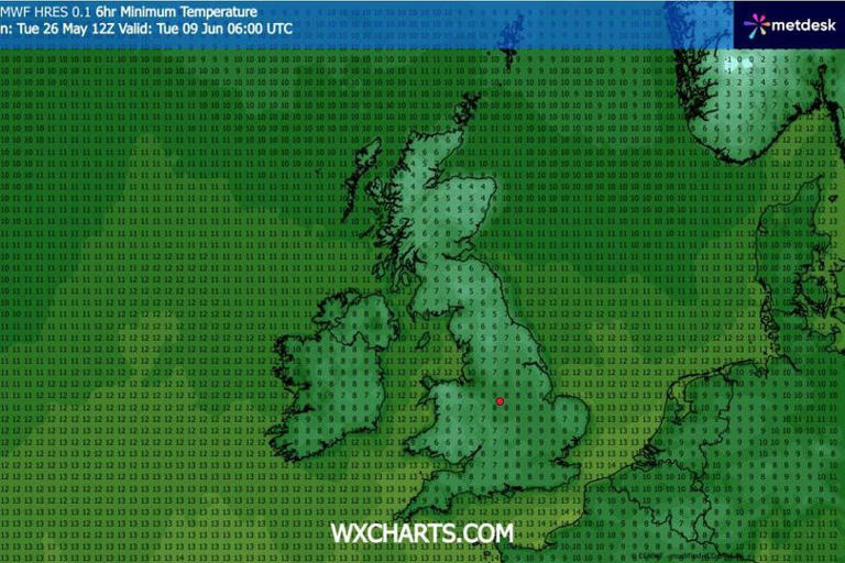 UK weather maps show cold snap after heatwave as 11 counties face 5C or ...