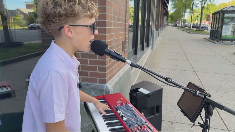 12-year-old singer, keyboardist turning Saratoga streets into a stage