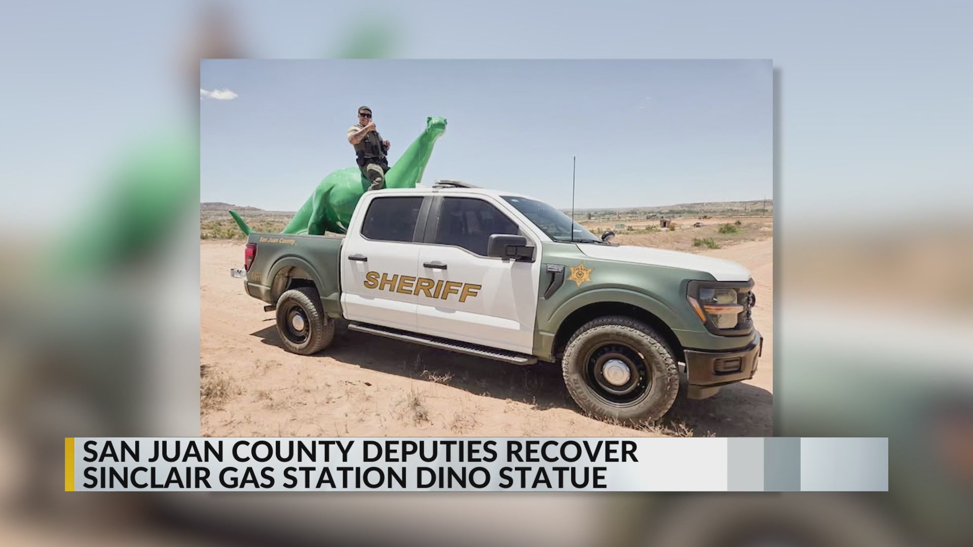 San Juan Co. deputies recover Sinclair gas station dinosaur statue