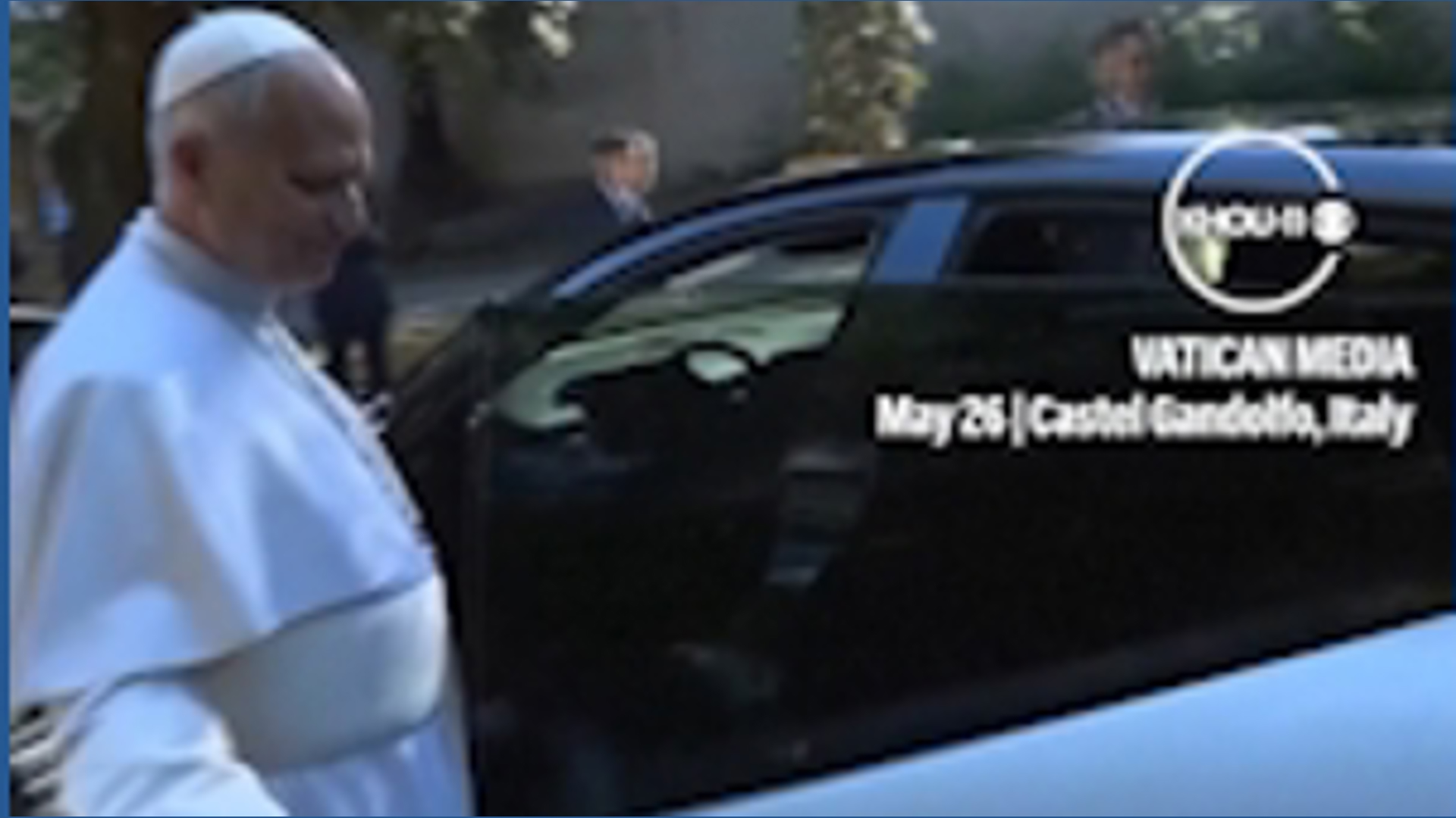 Pope checks out Ferrari’s new electric car