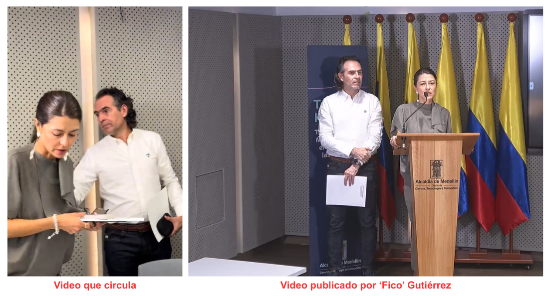 Federico Gutiérrez besa a su esposa, no a una funcionaria, en este ...