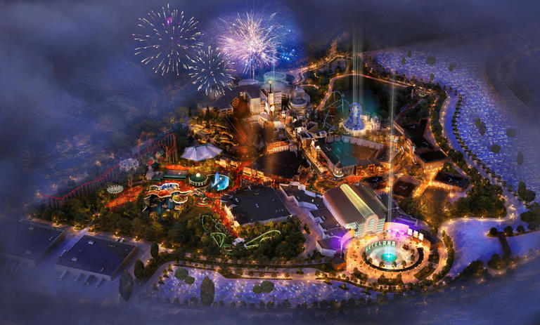 Rendering shared of Nate Bargatze’s Nateland theme park in Nashville