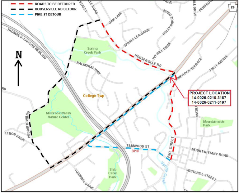 Bridge project to close roads along busy State College area corridor ...