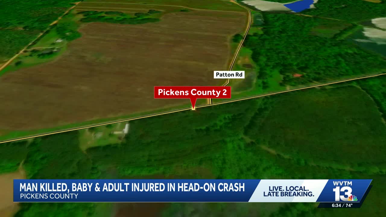 Man killed, baby injured in Memorial Day crash in Pickens County