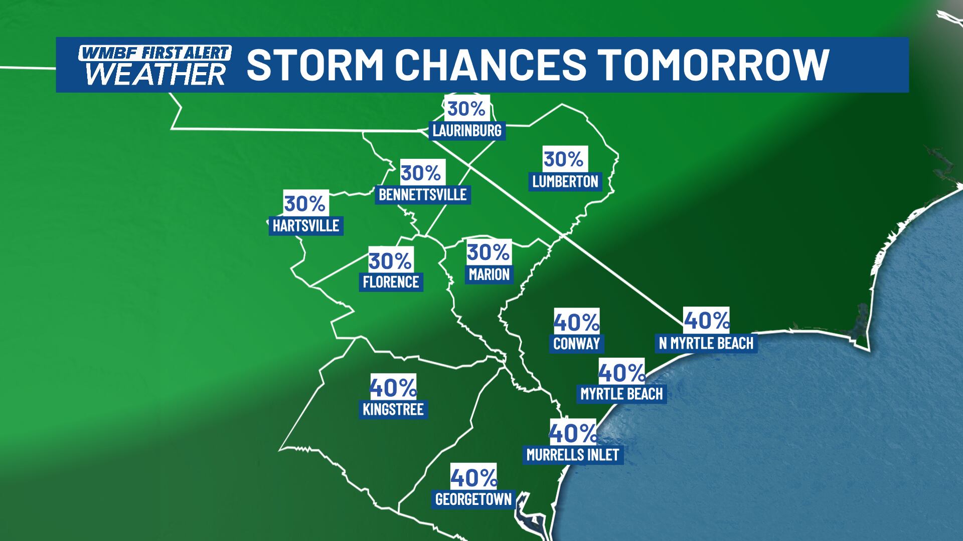 First alert - Pop-up storm chances continue tomorrow, watching the ...