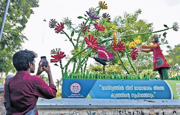 Turning 'waste to art' with a green message in Thiruvananthapuram