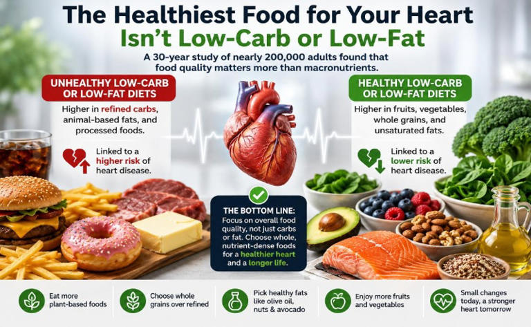 Think low-carb or low-fat is best for your heart? A massive 30-year ...