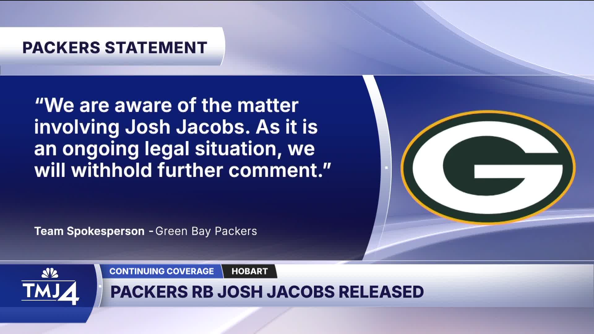Packers RB Josh Jacobs released from jail