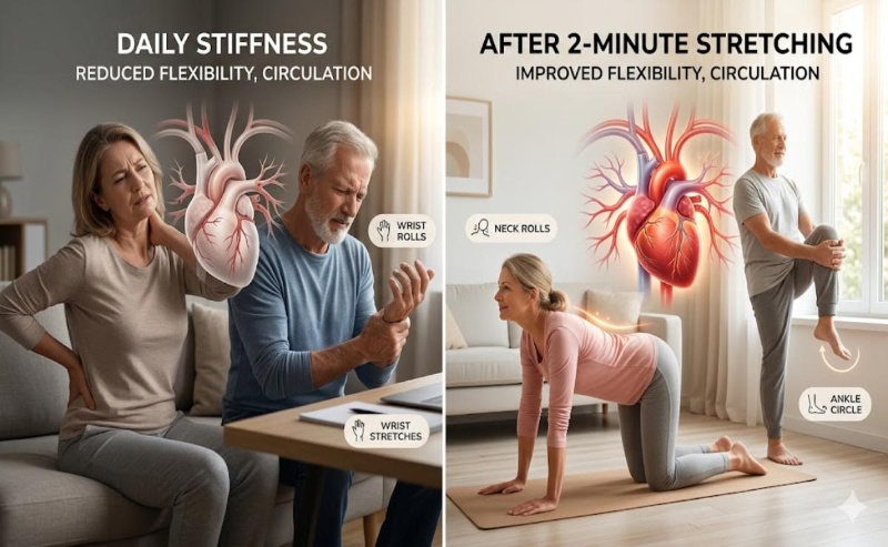 Feeling stiff every day? This 2-minute stretching routine could improve ...