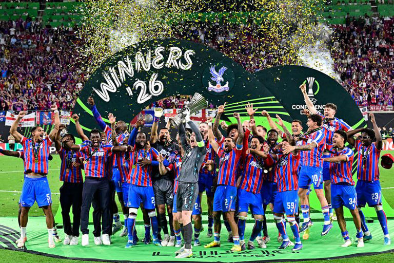Crystal Palace win historic Conference League title as Adam Wharton ...