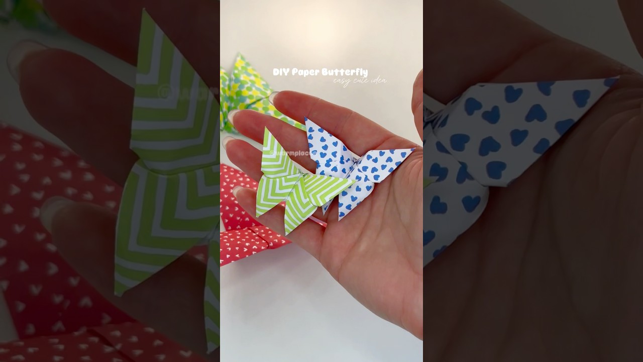 DIY paper butterfly 🦋 #diy #craft #origami #butterfly