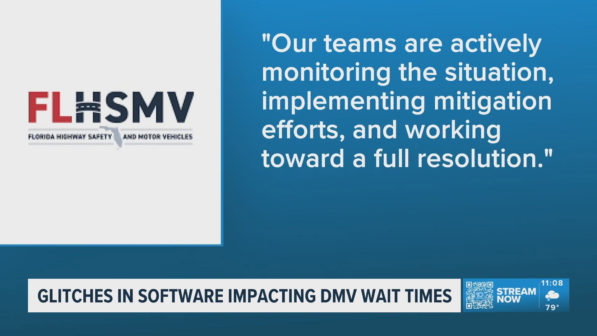 Florida driver's license and motor vehicle system experiences outage