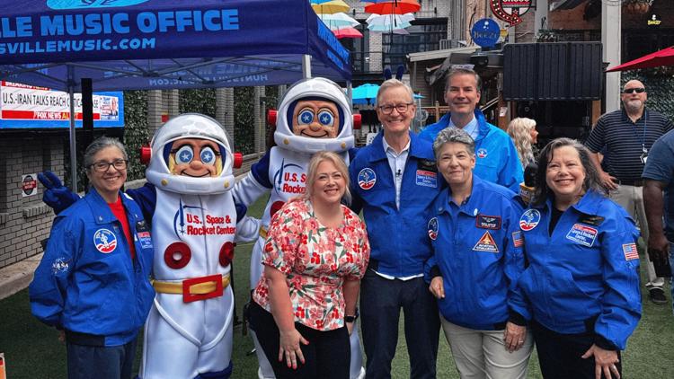 Fox & Friends films segment in downtown Huntsville