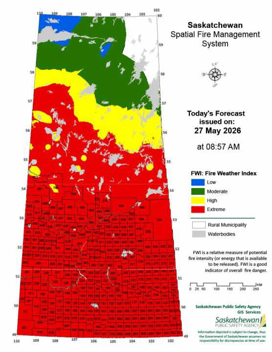 After major snow and flooding in Saskatchewan, wildfires are on the map