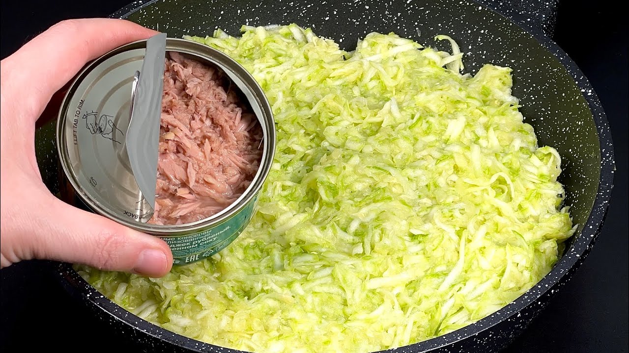 Healthy zucchini & tuna skillet quick high-protein dinner recipe