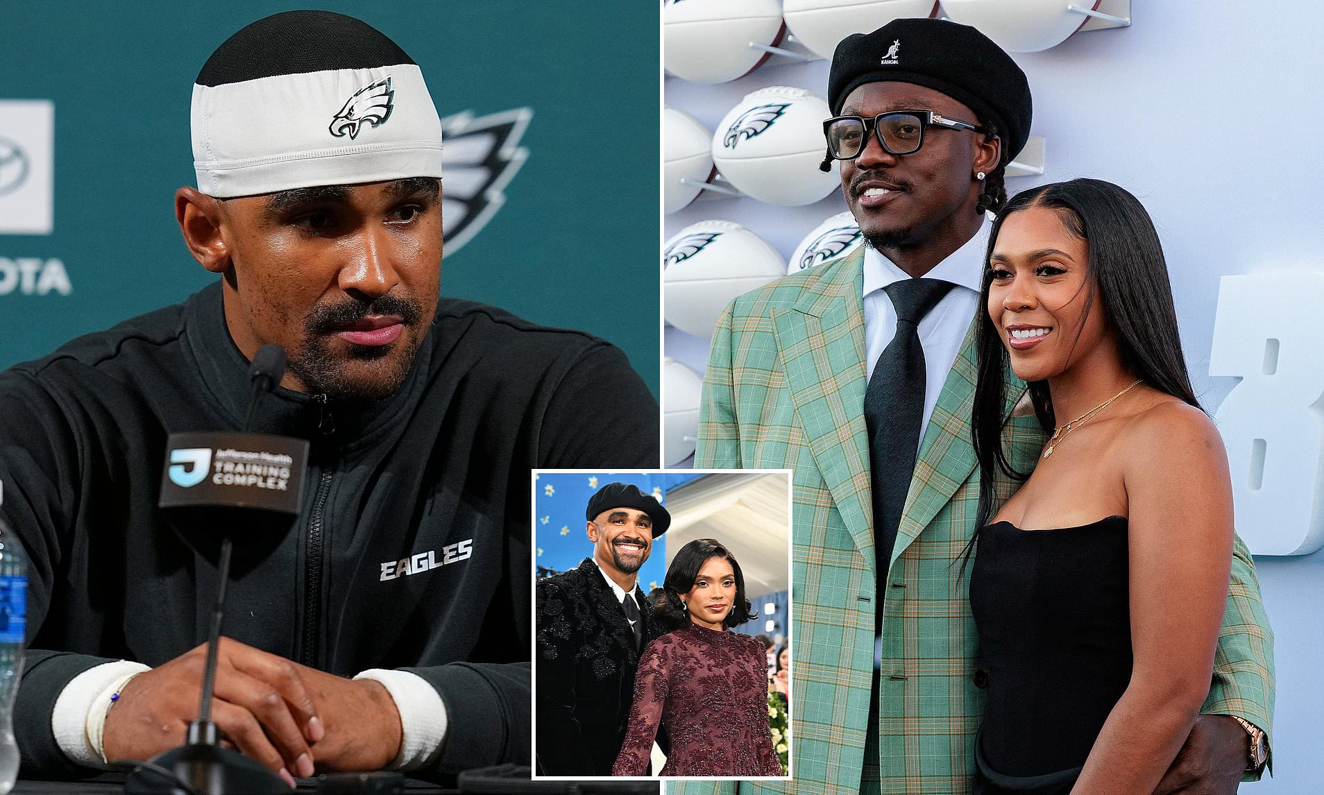 Jalen Hurts speaks out on AJ Brown 'feud' after not attending ...