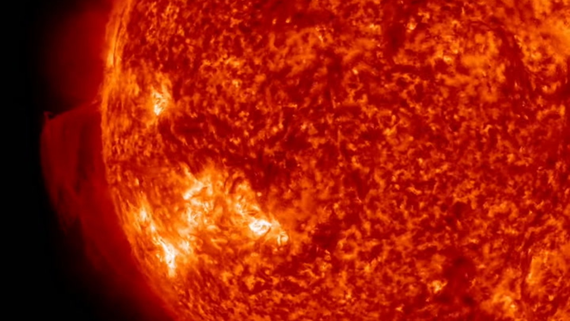 Time-lapse of plasma swirls above sun's surface for 36 hours