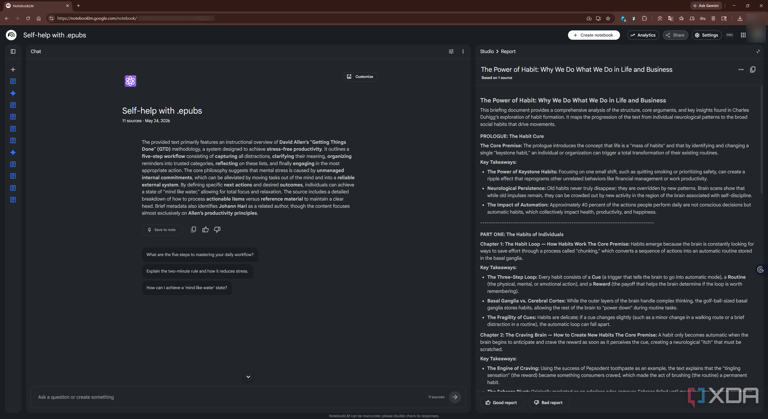 I built a personal wiki in NotebookLM with .epub uploads, and it ...
