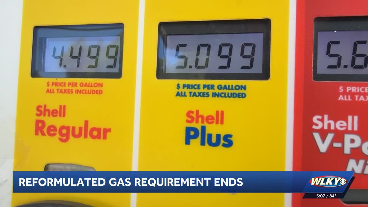 Reformulated gas requirement ends in Louisville