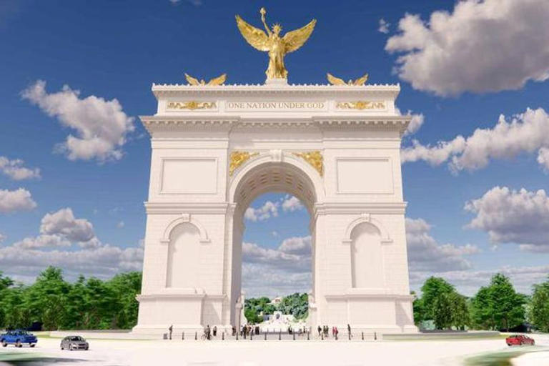Obnoxiously large Arc de Trump dwarfs Lincoln Memorial in new rendering