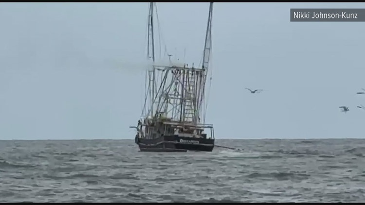Stranded shrimp boat freed after two-week ordeal near Crystal Beach