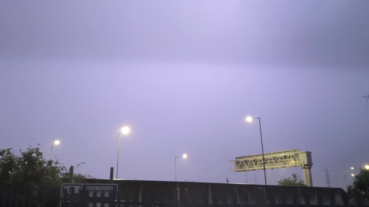 Electrifying! Lightning storm illuminates the night sky above Solihull ...