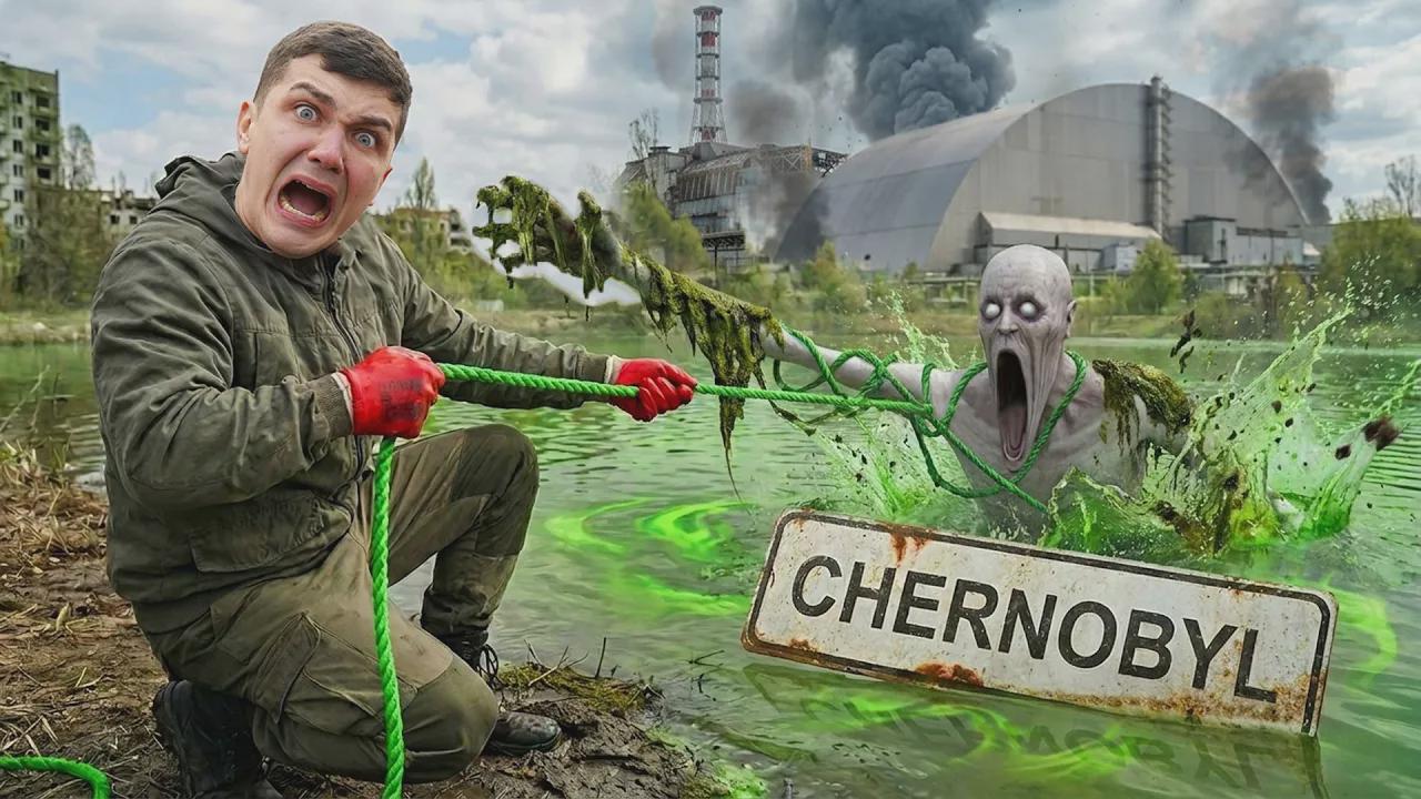 We found a Chernobyl radioactive lake full of dangerous items while ...